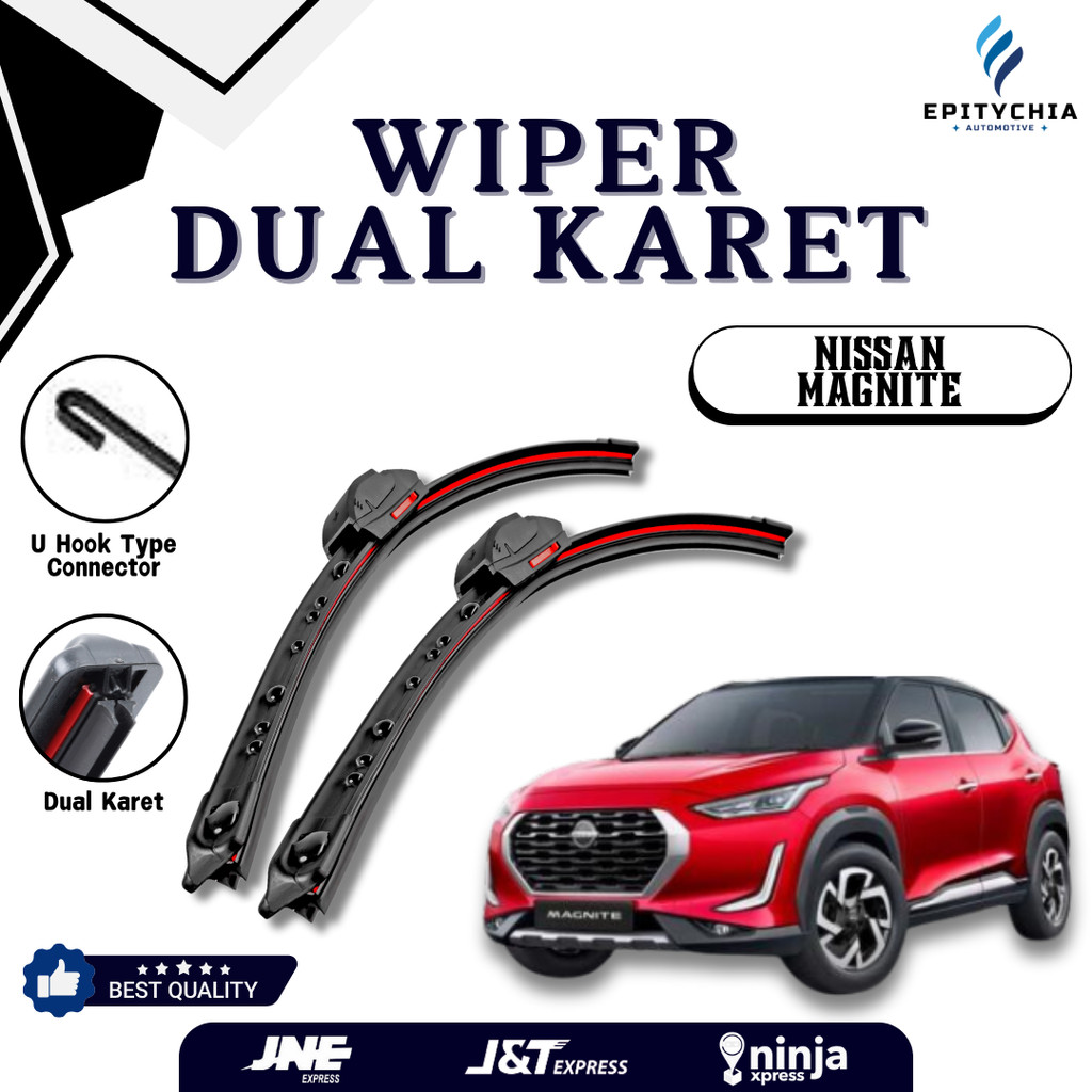 Jual Wiper Dual Karet Mobil Nissan Magnite Dual Blade 1 Set (2 PCS ...