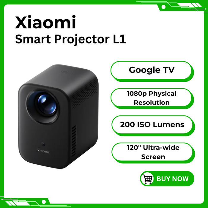 Jual Mi Smart Projector L1 / L1 Pro Google TV 1080p FHD 200 ANSI / 400 ...