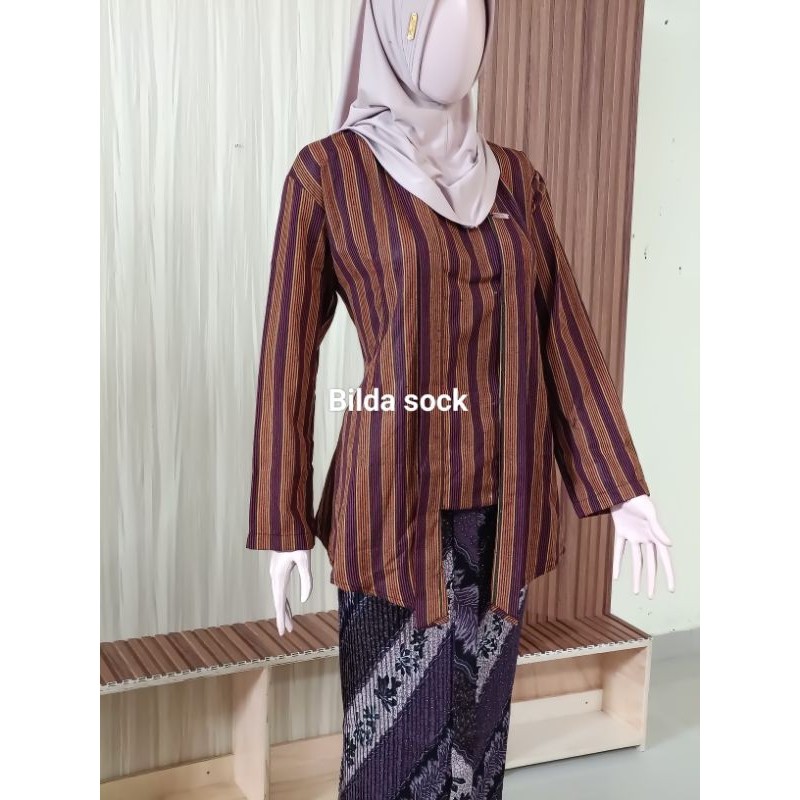 Jual LURIK Atasan tradisional# kebaya lurik #kebaya kutubaru #Baju adat | Shopee Indonesia