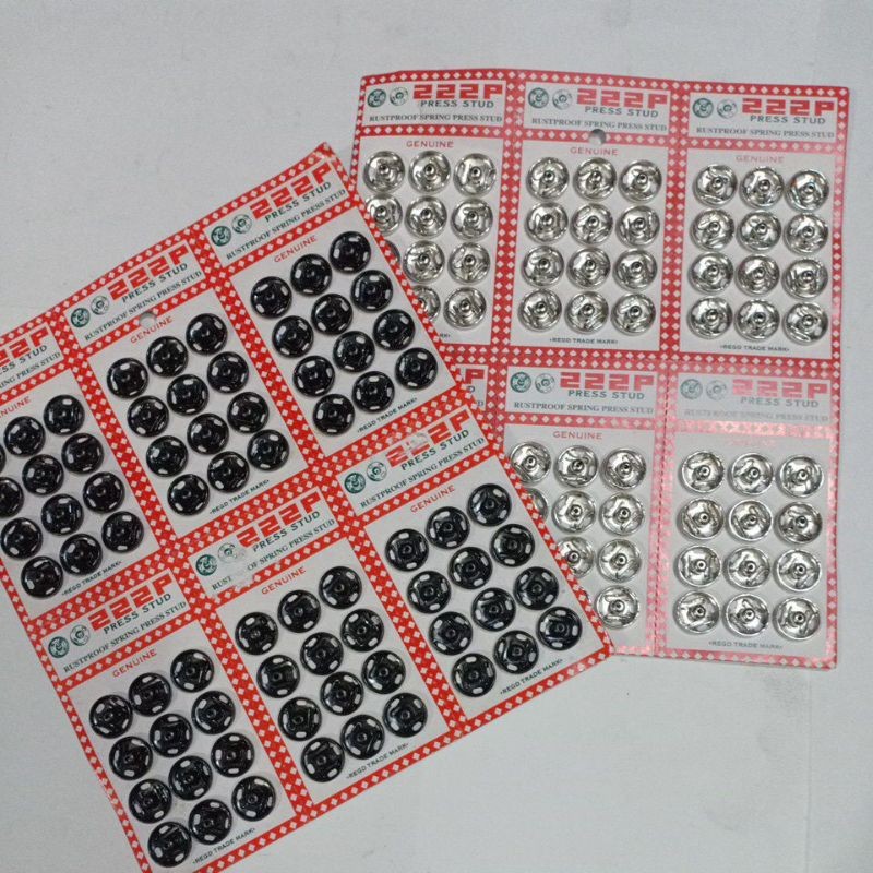 Jual Kancing cetet BESAR 222P - silver dan hitam / Kancing jepret ...