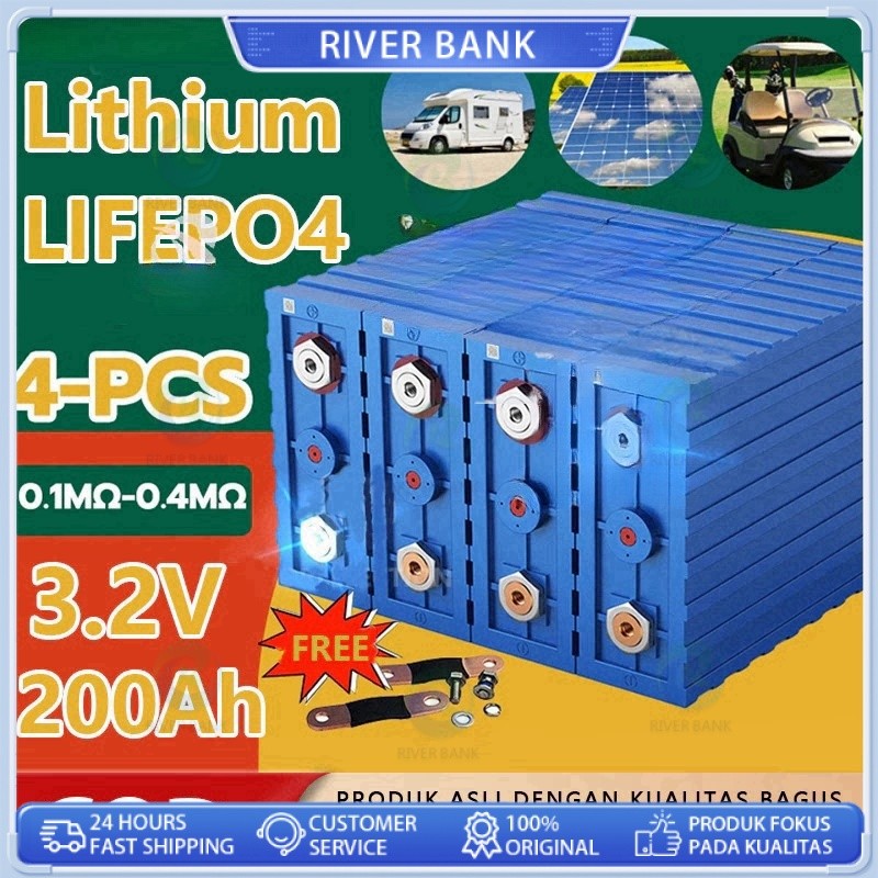 Jual UPS 12V 200AH /120AH BMS Baterai litium CALB Lifepo4 3.2v UPS GRADE A 200Ah, set isi 4 ...