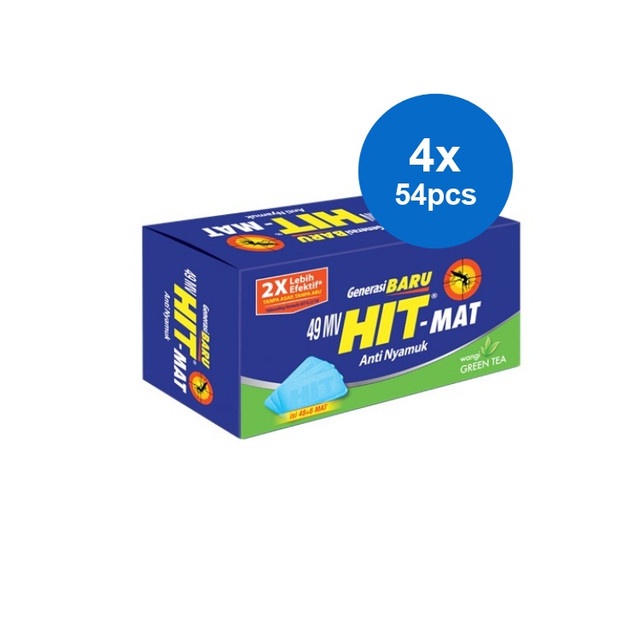 Jual Hit Mat Green Tea Anti Nyamuk 48 + 6's (4 pcs) | Shopee Indonesia
