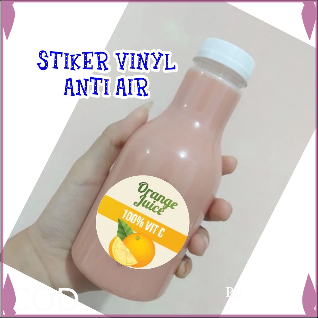 Jual Cetak STIKER VINYL LABEL BULAT *ANTI AIR* STICKER MAKANAN KEMASAN ...