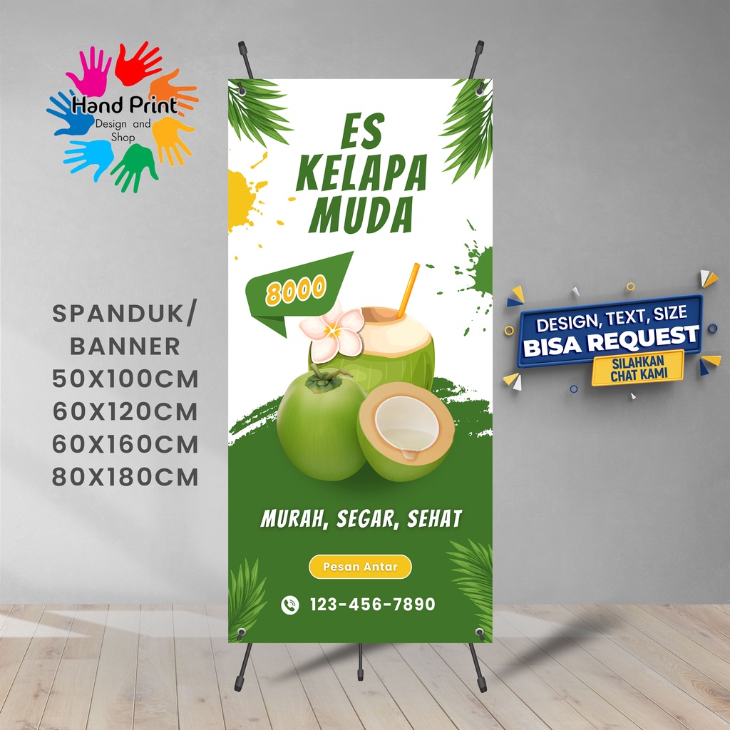 Jual SPANDUK BANNER Es Kelapa Muda Es Degan Hijau Bisa Request Desain ...
