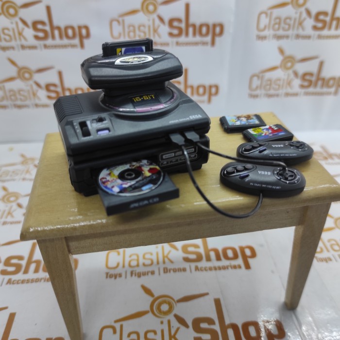 Jual miniatur konsol game Mega sega GENESIS drive CD skala 1/12 untuk ...