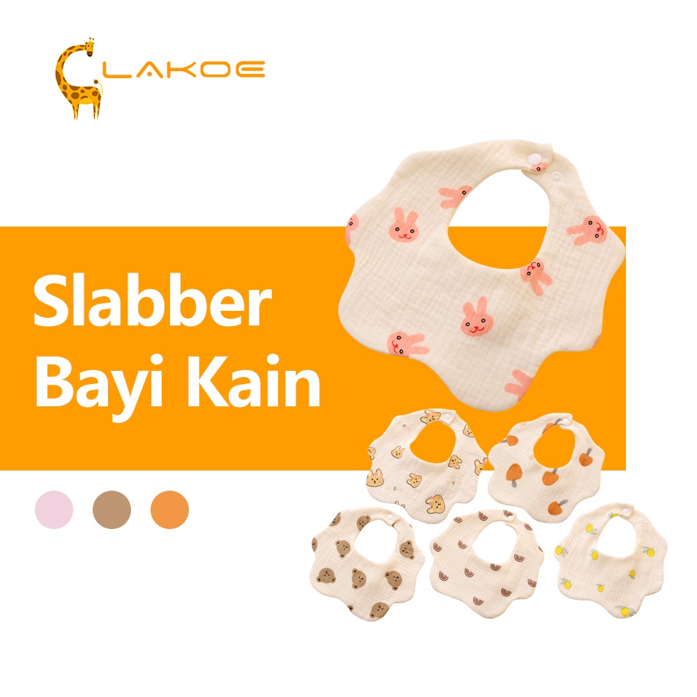 Jual LAKOEOFFICIALMALL Celemek Makan Bayi Bibs Slaber Bayi Bahan Katun ...