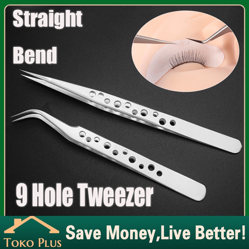 Jual 2Pcs PINSET Nagaraku TWEEZER TAJAM Stainless For EYELASH EXTENSION ...