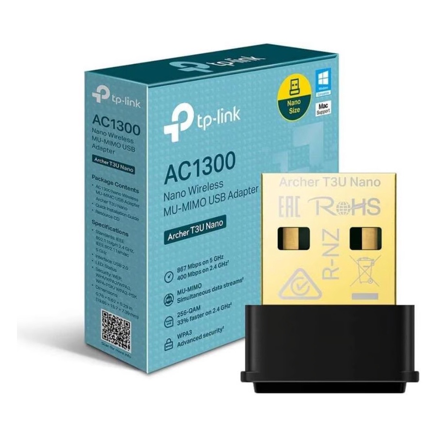 Jual USB Wireless Adapter TP-Link Archer T3U Nano AC1300 MU-MIMO ...