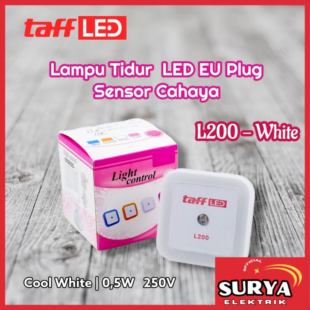 Jual Lampu Tidur LED Elektrik TAFFLED L200 Night Light Sensor Cahaya ...