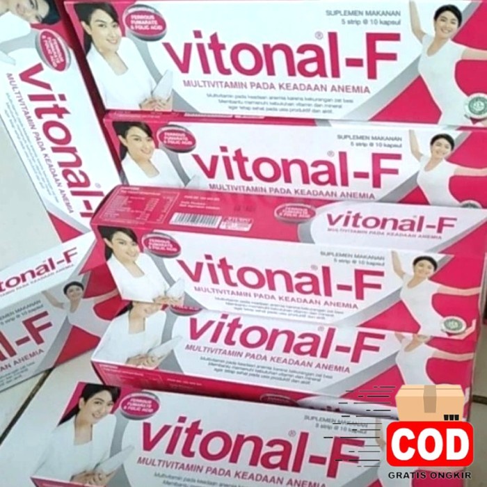 Jual ready VITONAL-F VITAMIN PENAMBAH DARAH BOX 50 KAPSUL ORIGINAL ...