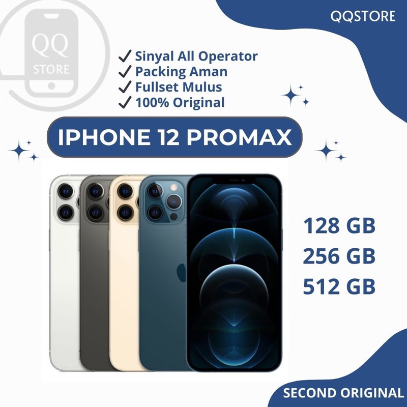 Jual iPhone 12 Pro Max 128GB/256GB/512GB Bekas Original 100% | NORMAL MULUS FULLSET | Shopee ...