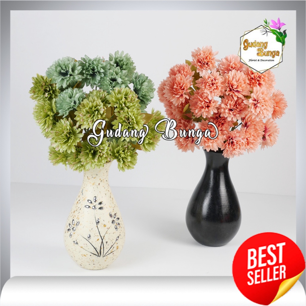 Jual BUNGA DANDELION TANGKAI PANJANG CABANG 3 ARTIFICIAL MURAH IMPORT ...