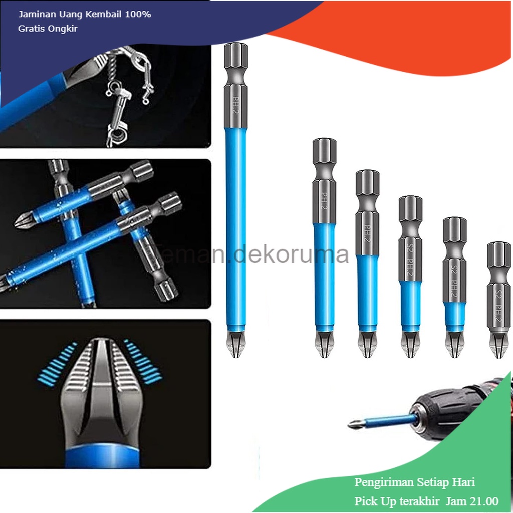 Jual TD - PTK AUTOTOOL Set Mata Obeng Plus Philips Drill Bits Magnetic ...