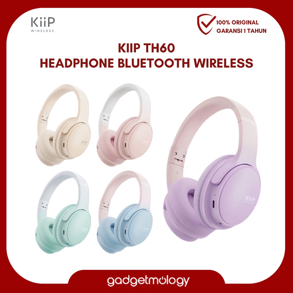Jual KIIP TH60 Headphone Bluetooth 5.3 Wireless Headset Earphone Dual ...