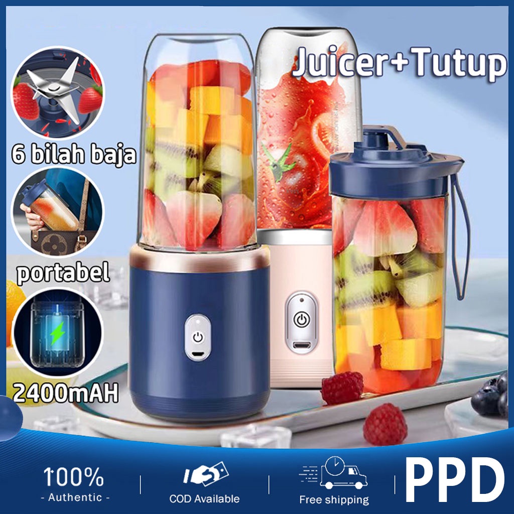 Jual Blender Portable Mini Juice Blender 6 Pisau Juicer Portable Usb ...