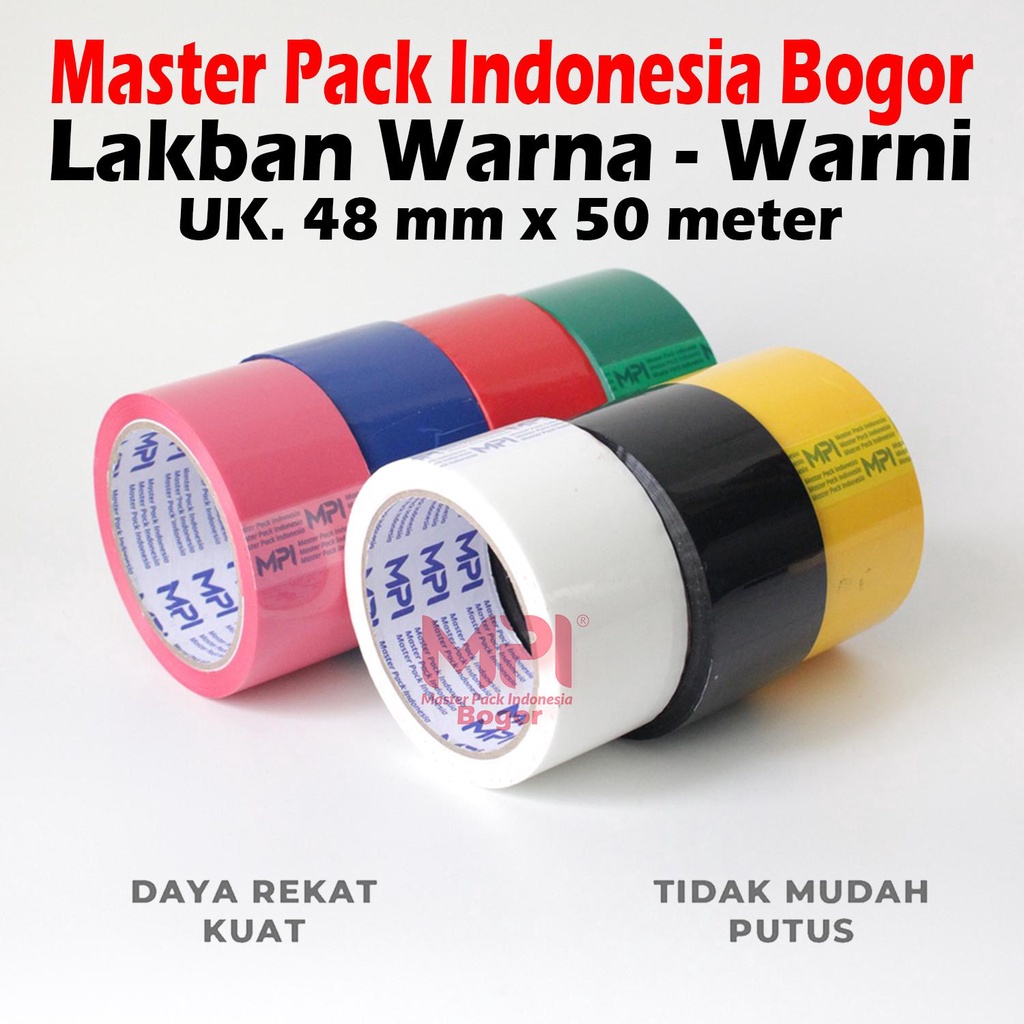 Jual Lakban MPI Warna - Warni 48 mm x 72 Yard - Lakban Warna Master ...