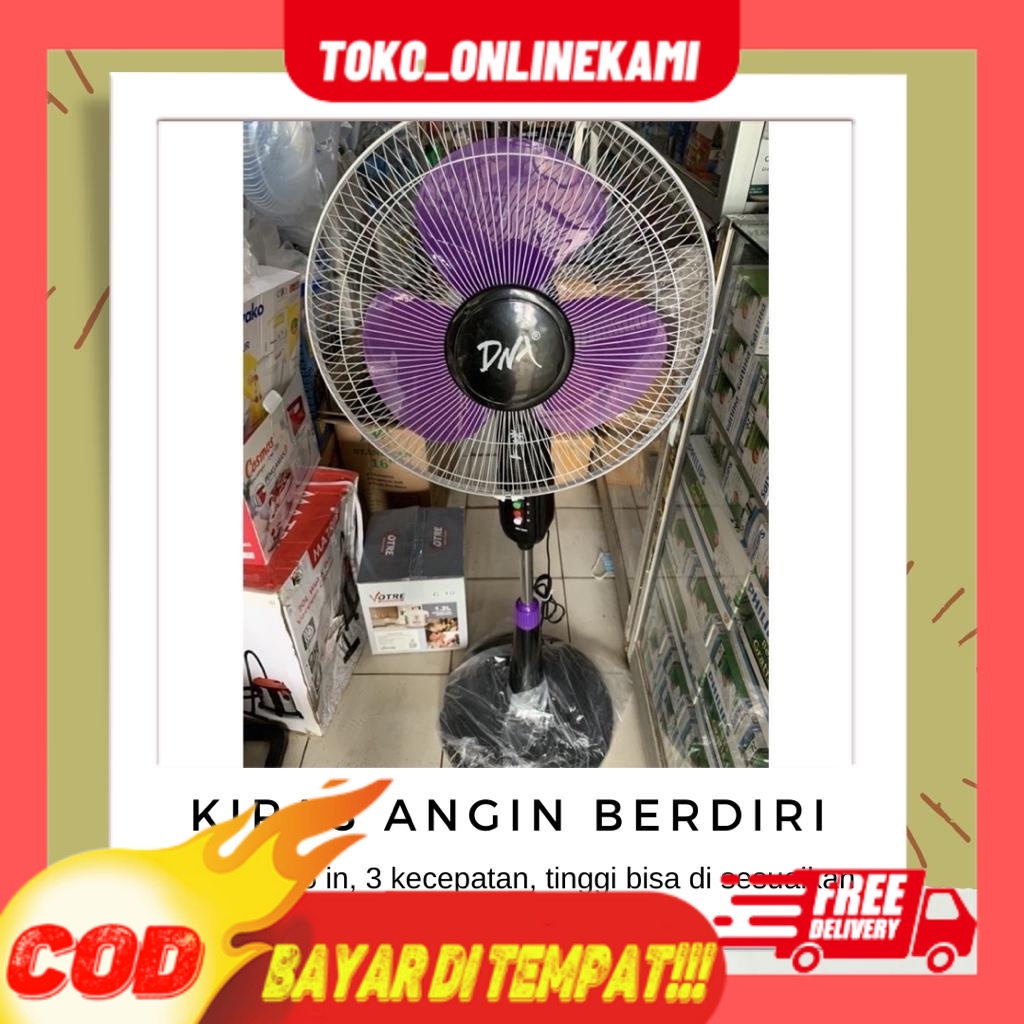 Jual kipas angin berdiri 16in Stand fan kaki bulat/Kipas Angin Berdiri ...