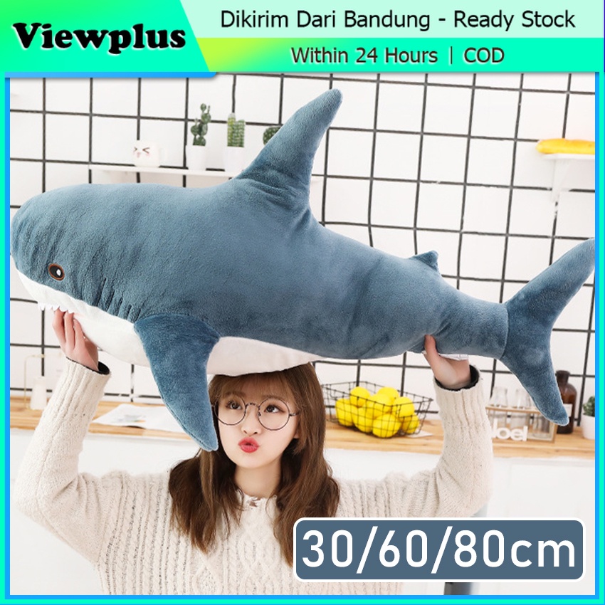 Jual Boneka Ikan Hiu Besar Jumbo 80cm/60cm/30cm Besar Boneka Shark ...