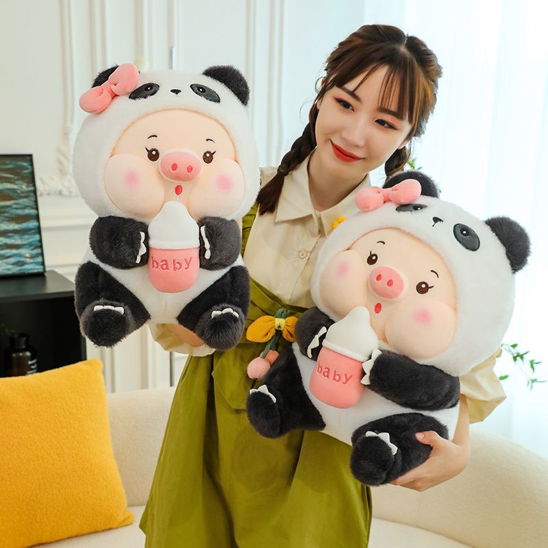 Jual Boneka Babi custom panda Boneka lucu karakter babi dot kostum ...