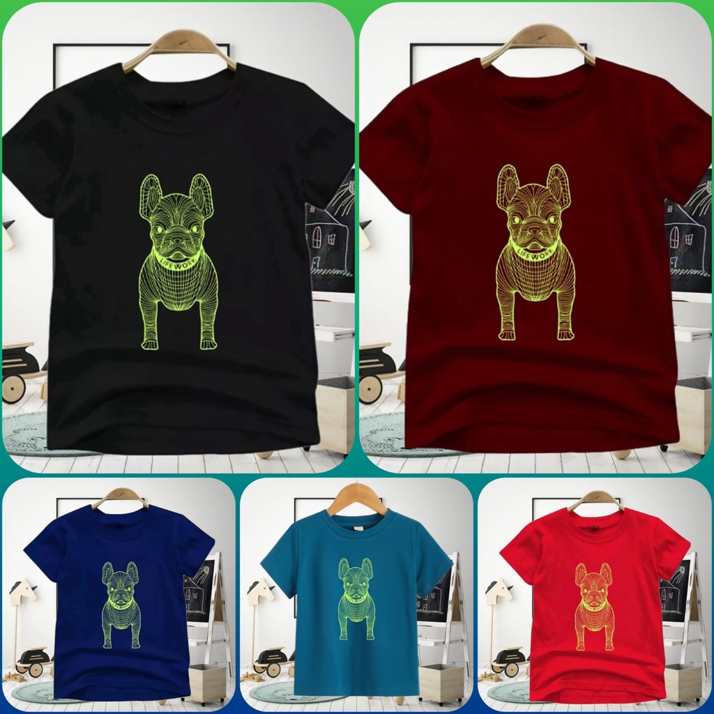 Jual Baju Distro Anak DOG LIFE WORK ( 2-10 Tahun ) Cowok Cewek | Shopee ...