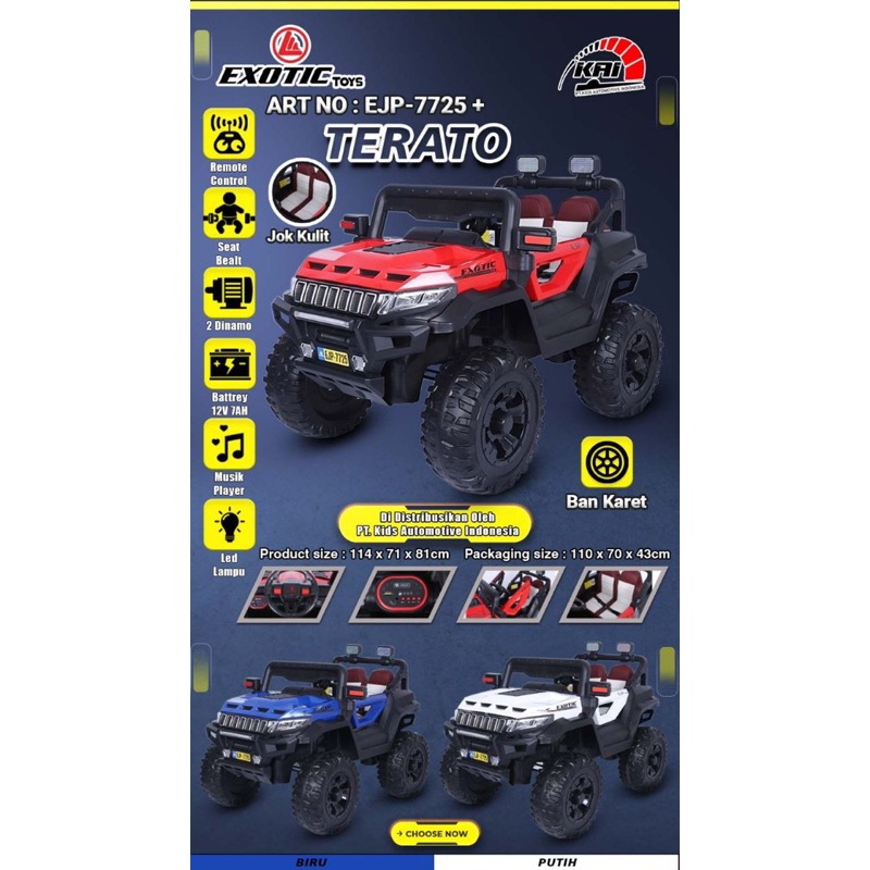 Jual MOBILAN AKI JEEP TERATO EJP 7725+ / MOBILAN BAN KARET MURAH ...