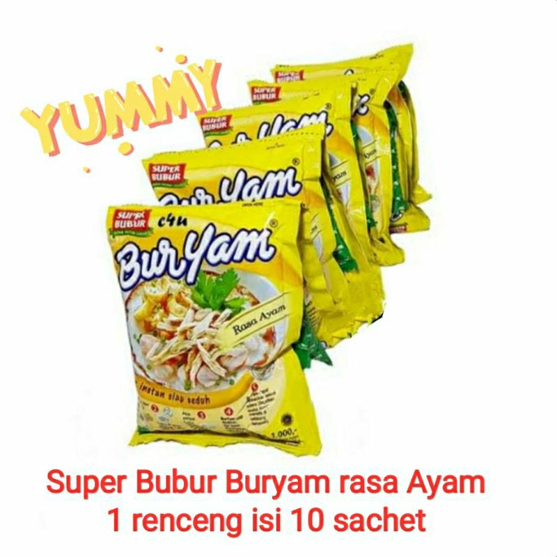 Jual Super Bubur Buryam instant | isi 10 sachet | Shopee Indonesia