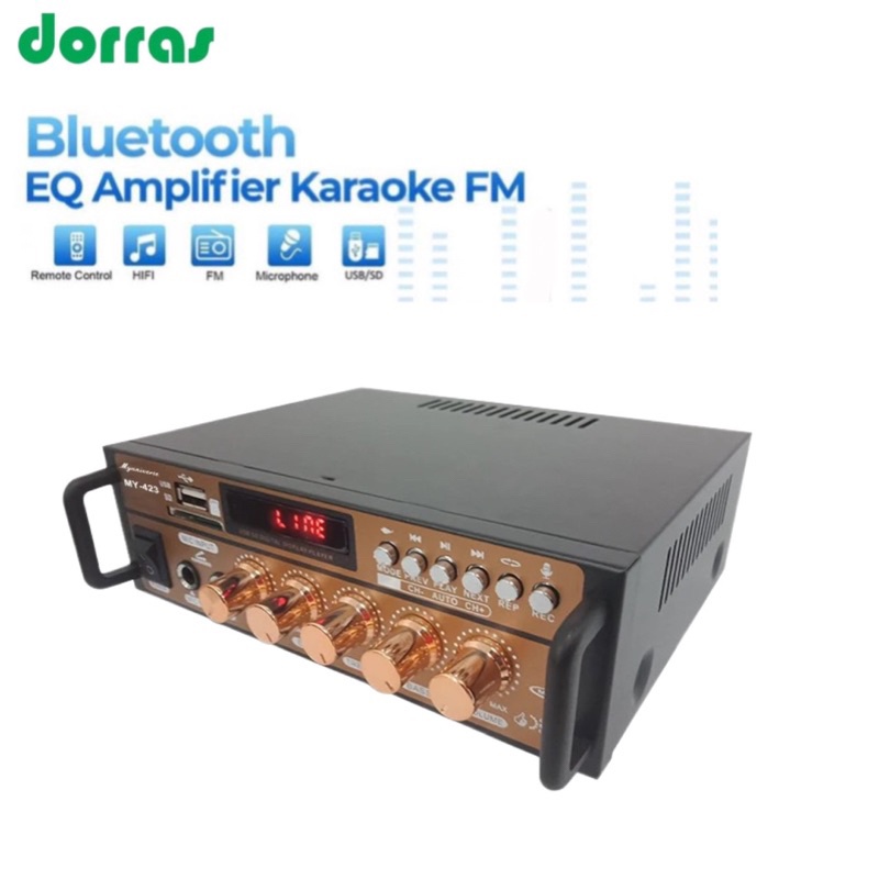 Jual Power Amplifier Bluetooth DORRAS Karaoke DS-198B Karaoke Stereo ...
