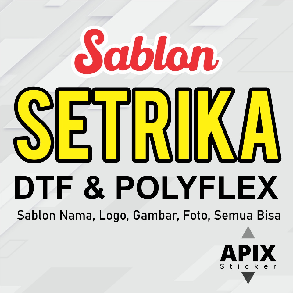 Jual Sablon Setrika Satuan Custom Nama Logo Gambar Foto | Shopee Indonesia