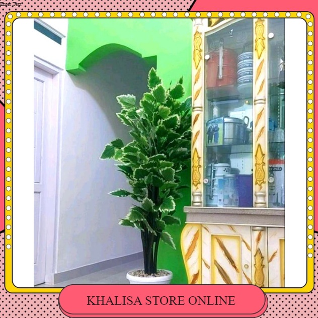 Jual BUNGA HIAS SUDUT BESAR JUMBO/MENGGUNAKAN POT KAYU / POHON HIAS ...