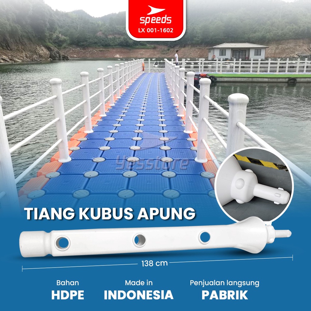 Jual SPEEDS Handrail Tiang 138cm Kubus Apung HDPE Dermaga Apung 3 ...