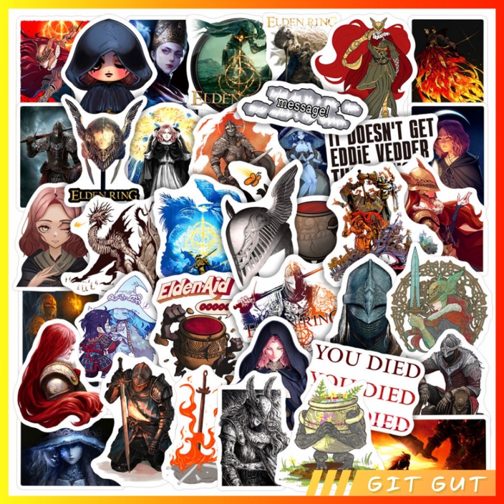 Jual Sticker Pack Stiker Vinyl 50 pcs Elden Ring | Shopee Indonesia