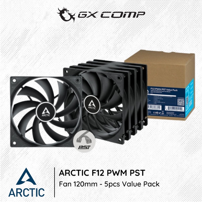 Jual Arctic F12 PWM PST PACK OF 5 Value Pack - 120mm Case FAN | Shopee ...