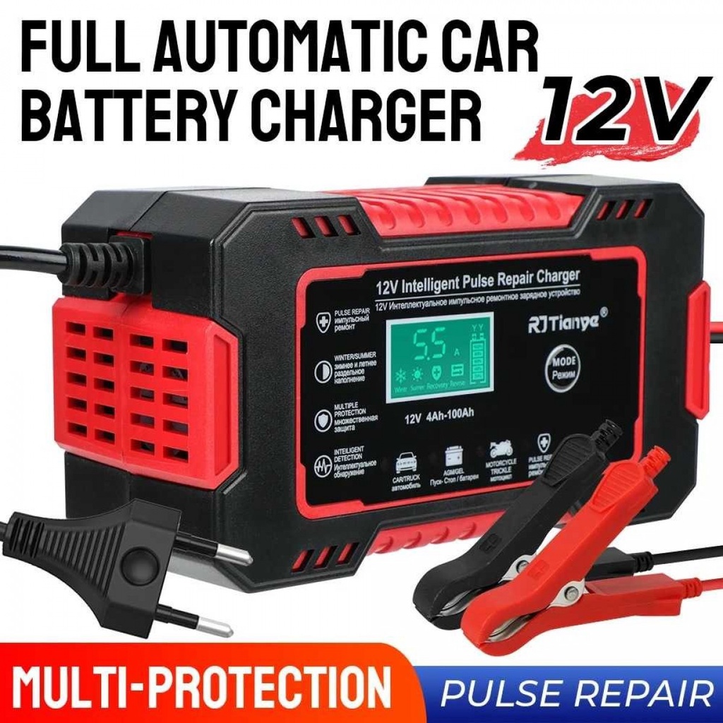Jual Charger Aki Accu Mobil Motor Smart Battery Charger 12V 4-100Ah ...