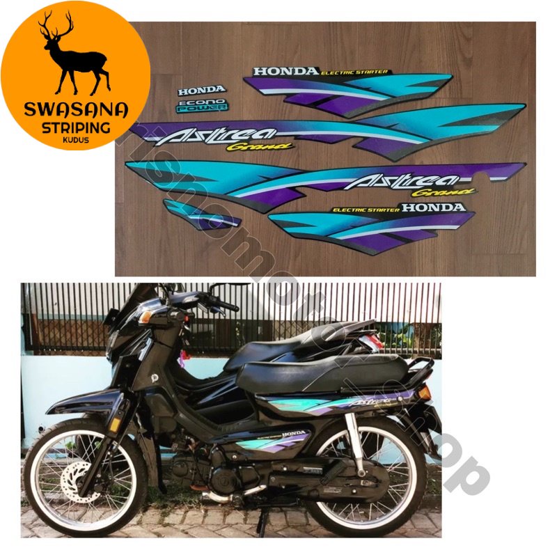 Jual striping body motor honda astrea grand sabit 96 sticker grand ...