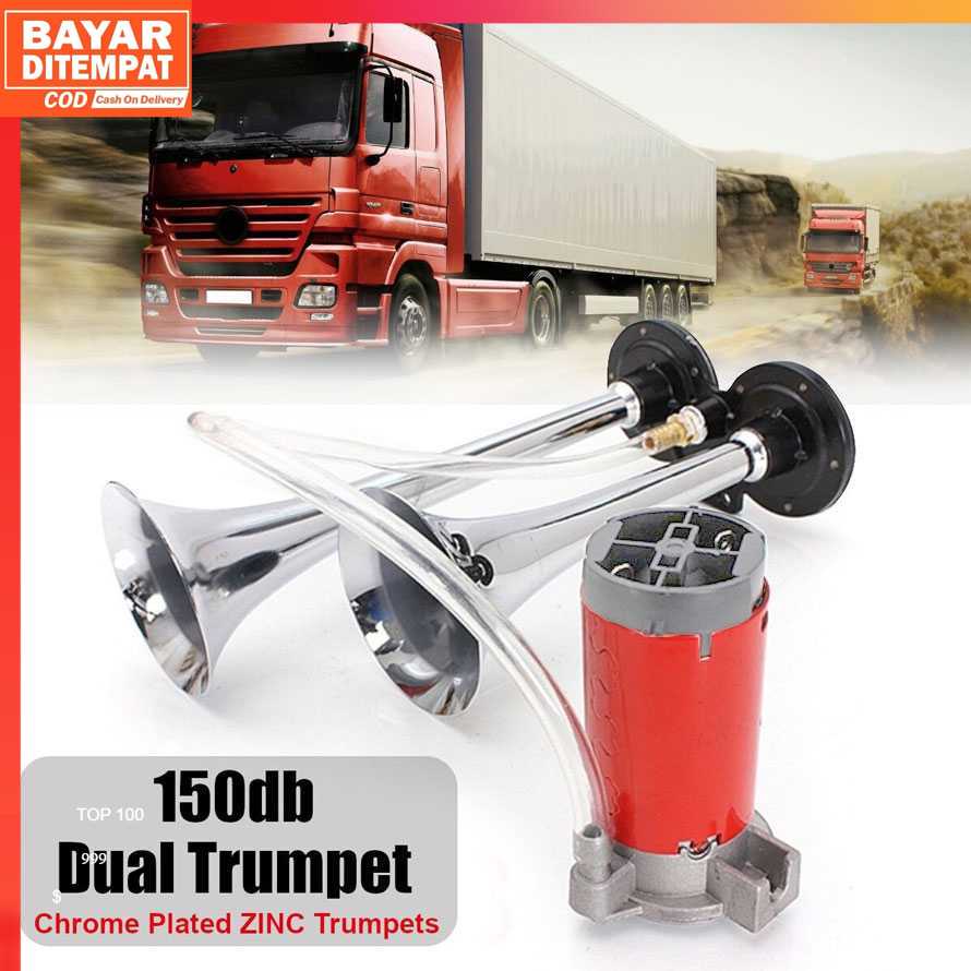 Jual ( 100% ORI ) You Lian Klakson Trompet Truk Mobil Dual Air Horn ...