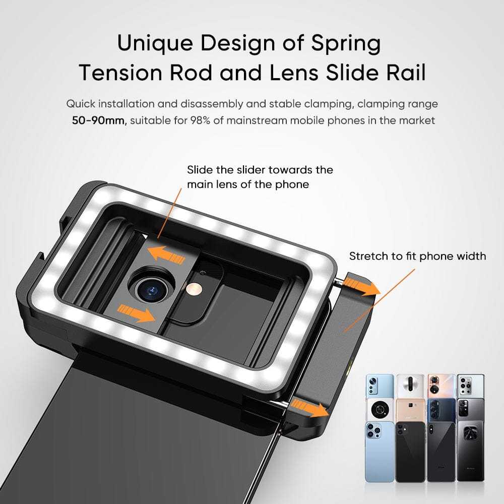 Jual APEXEL Lensa Kamera HP 2in1 Macro Lens with LED Fill Light - APL ...