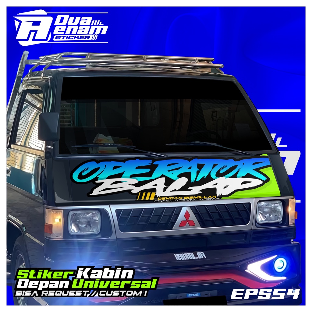 Jual STIKER KABIN DEPAN PICK UP OPERATOR BALAP UNIVERSAL CUSTOM ...