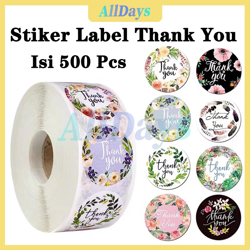 Jual Hadiah Natal Diy Sticker Thank You Stiker Roll Stiker Label ...