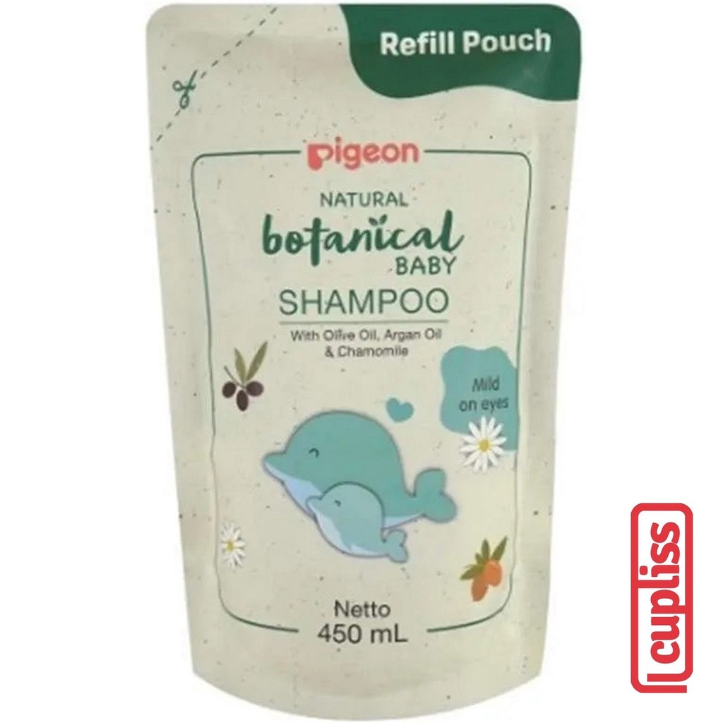 Jual PIGEON Original Botanical Baby 450ml Shampoo Refill Bayi Cupliss ...