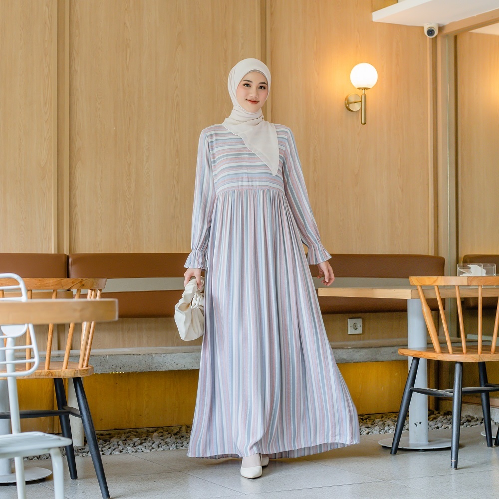 Jual Le Khari Yumna Gamis Rayon Viscose Gamis Busui Gamis Homedress Size S - XL | Shopee Indonesia