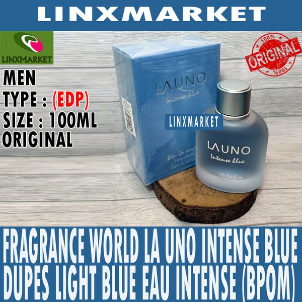 Jual FRAGRANCE WORLD LA UNO INTENSE BLUE POUR HOMME MEN EDP 100ML (BPOM ...