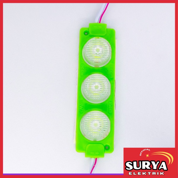 Jual Modul Lampu LED 3 Mata 12V 3 Watt Motor / Mobil / Neon Box Satuan ...