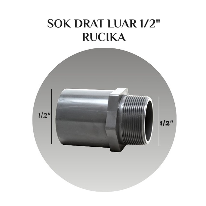 Jual SOK DRAT LUAR | VALVE SOCKET AW 1/2" FITTING PVC RUCIKA | Shopee ...