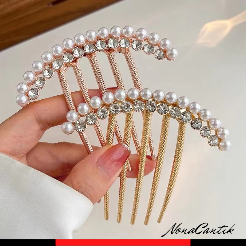 Jual Sirkam Sanggul Impor Mutiara Permata Aksesoris Rambut Wanita untuk ...