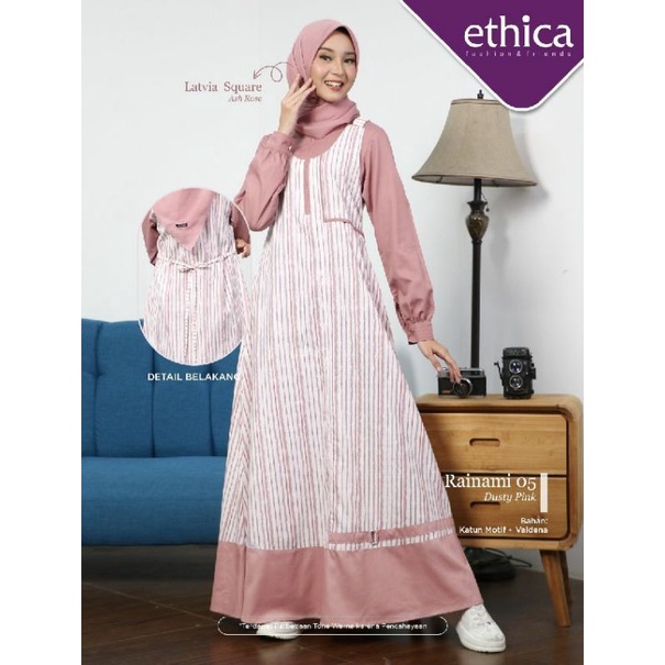 Jual Ethica Rainami 05 Moonlight Blue / Gamis Kekinian / Gamis Cewek ...