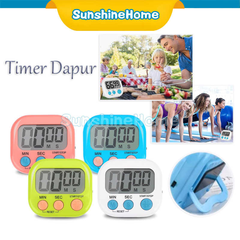 Jual Digital Kitchen Timer Masak Mini Lcd Alarm Timer Masak Dapur Clock ...