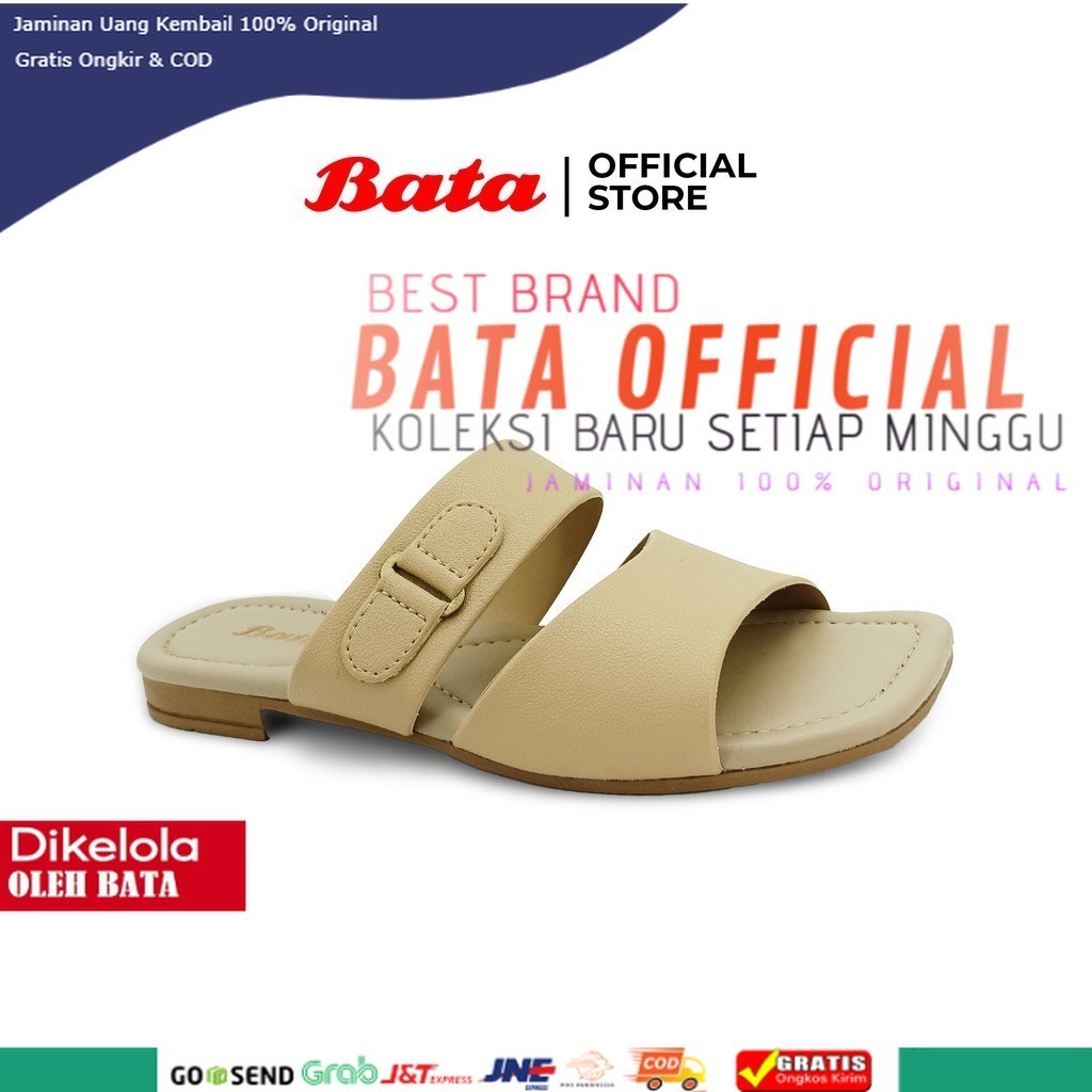 Jual sandal BATA Ladies Sandal Flats Dina - 5718009 | Shopee Indonesia