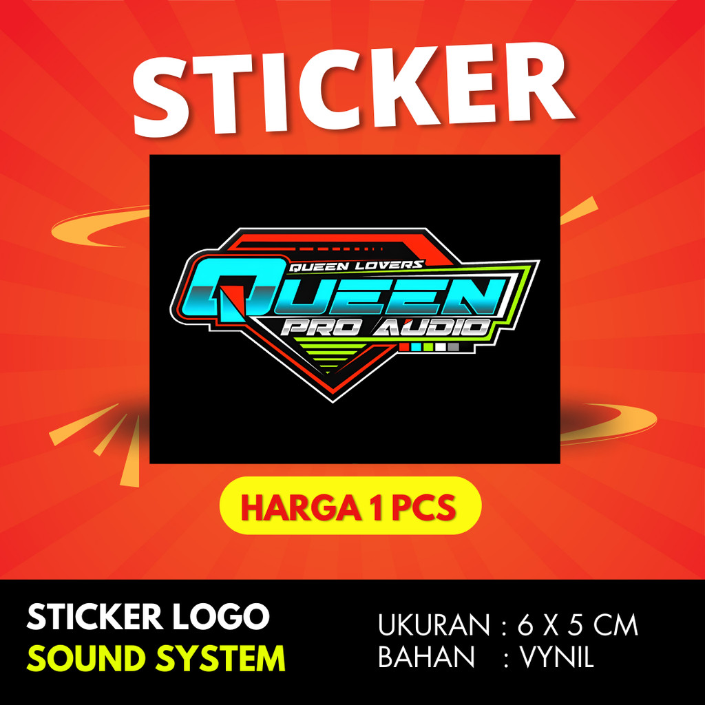 Jual Sticker sound system QUEEN PRO AUDIO BAHAN VYNIL ANTI AIR PREMIUM | Shopee Indonesia