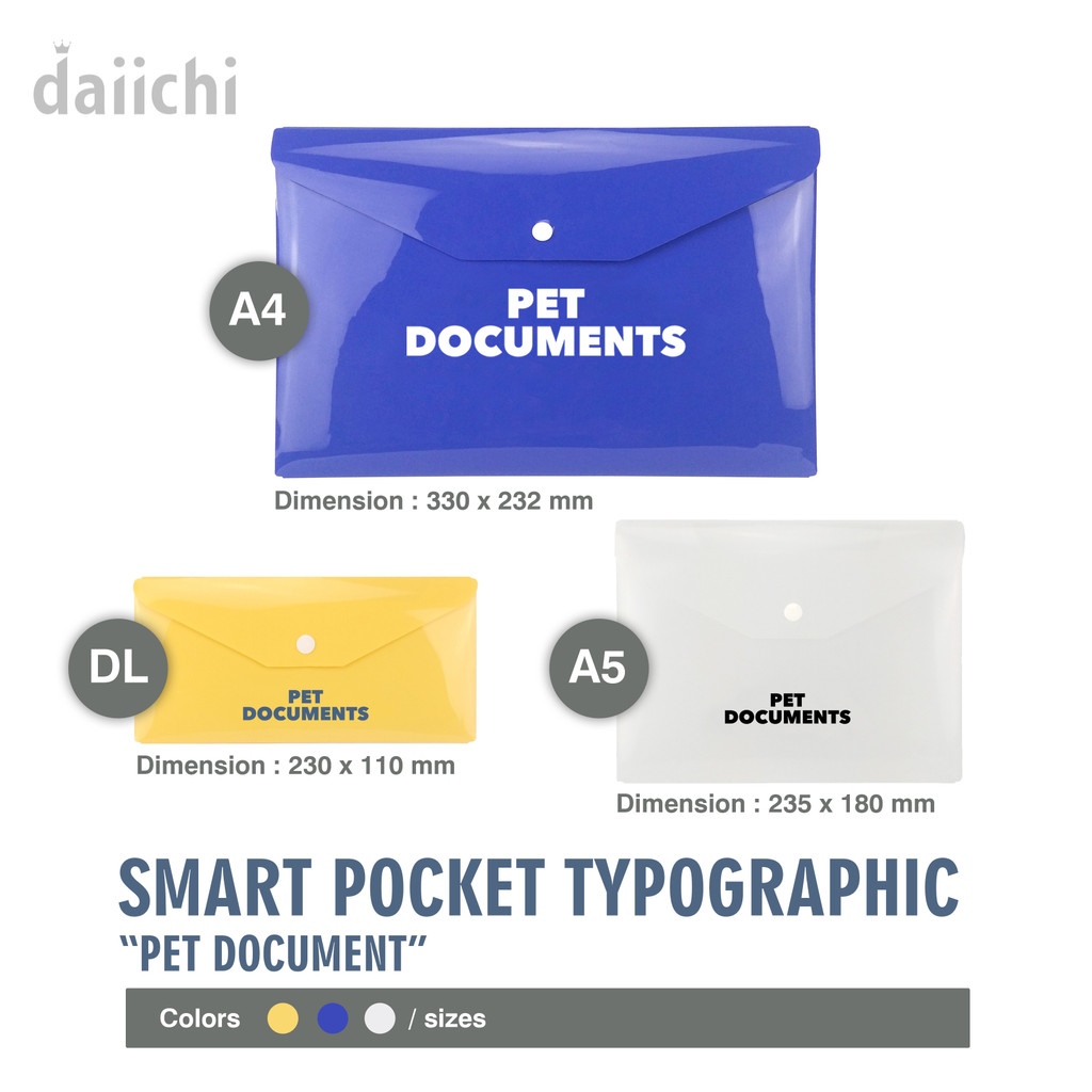 Jual Daiichi – “ PET DOCUMENT ” Smart Pocket Typhographic Map Plastik ...