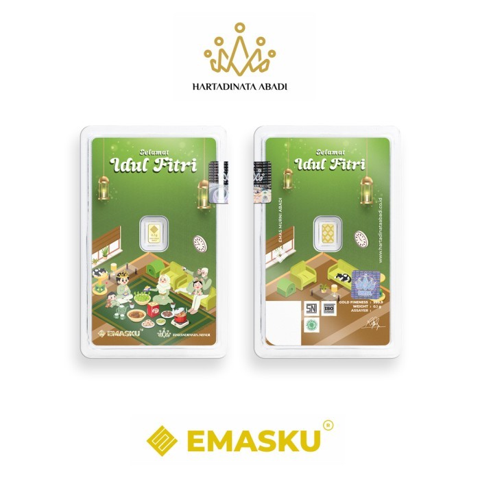 Jual EMASKU Hartadinata Moment Berkah Idul Fitri 0.1 Gram | Shopee ...